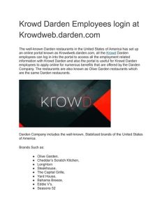 Secure Access Darden - Krowd Darden